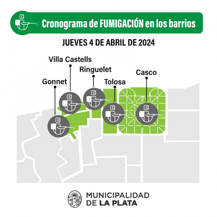 Este jueves continúa el plan de fumigación contra el mosquito del dengue en más barrios de La ...